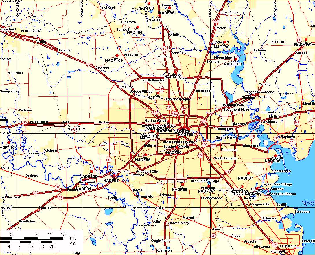 South Houston Texas Area Map